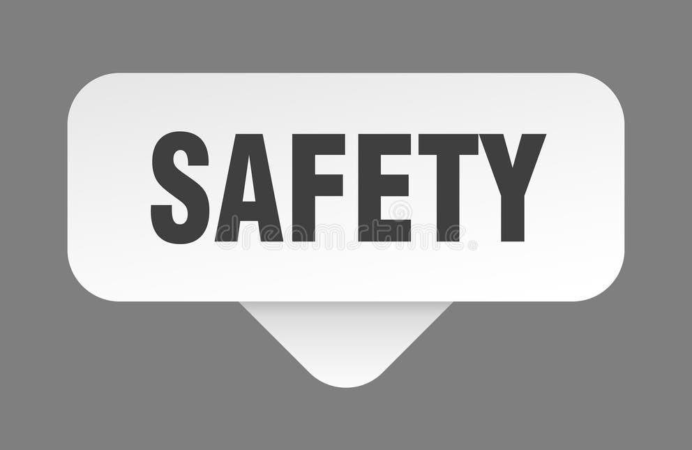Safety Sticker. Safety Sign Isolated on Gray Background Stock Vector ...