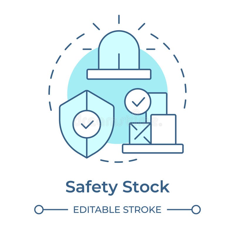 Safety Stock Soft Blue Concept Icon Stock Illustration - Illustration ...