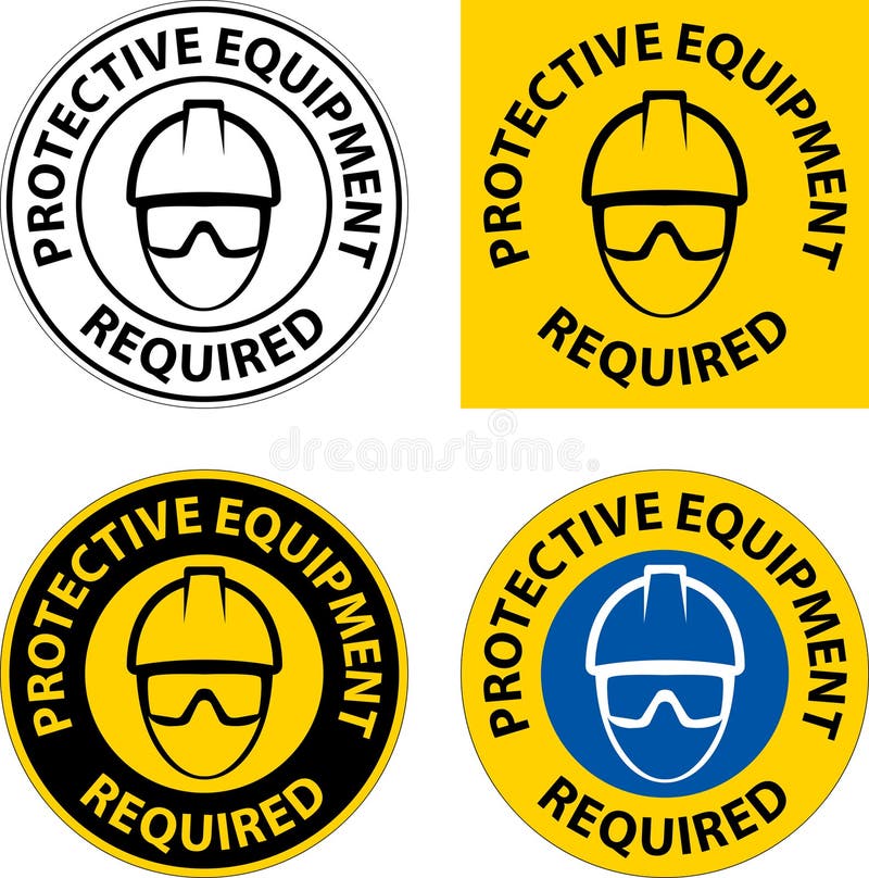 Safety Symbols for Protective Equipment Required in Workplace ...