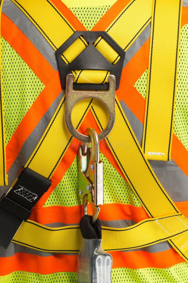 Safety Tether Springhook and Safety Rope Part Stock Image - Image of ...