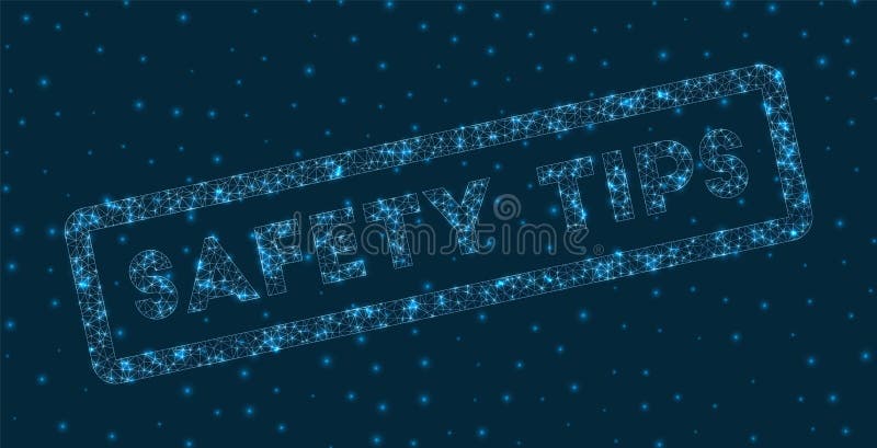 Safety Tips Word in Digital Style. Stock Vector - Illustration of icon ...