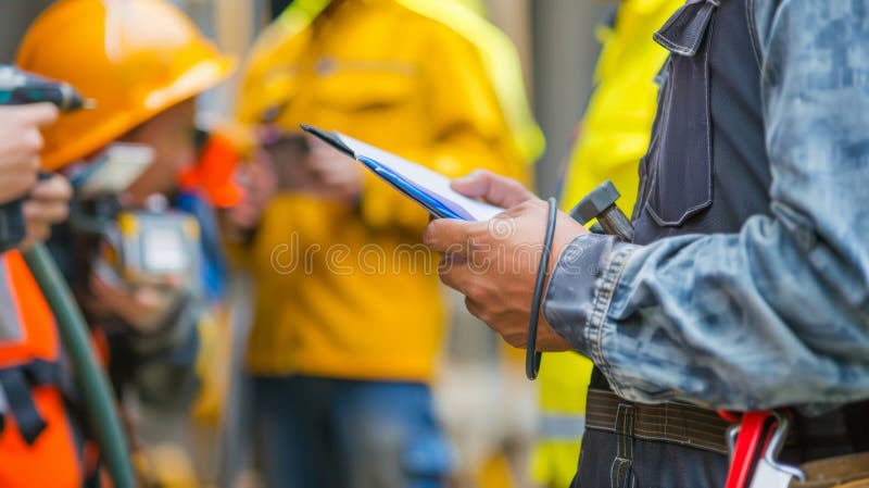 The Safety Trainer Demonstrating the Correct Way To Operate a Power ...