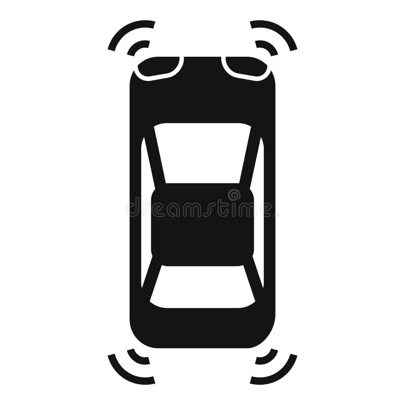 Safety Vehicle Top View Icon Simple Vector. Control System Stock Vector ...