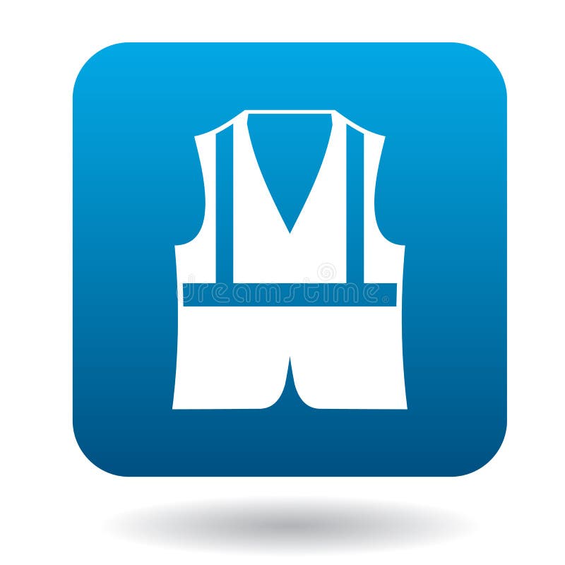 Safety Vest Icon in Simple Style Stock Vector - Illustration of save ...