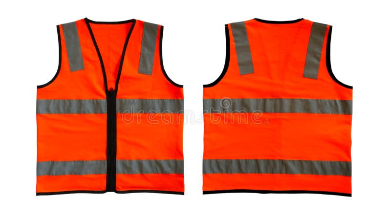 Safety Vest Jacket Isolated on White Background Stock Image - Image of ...
