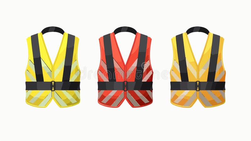 Professional Safety Vests Icon Vector Illustration for Workplace Stock ...