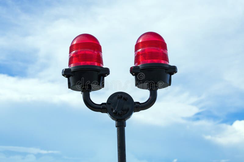 Safety warning lights. stock photo. Image of lantern - 279177102