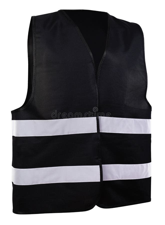 Safety Warning Signal Vest with Reflective Stripes Stock Photo - Image ...