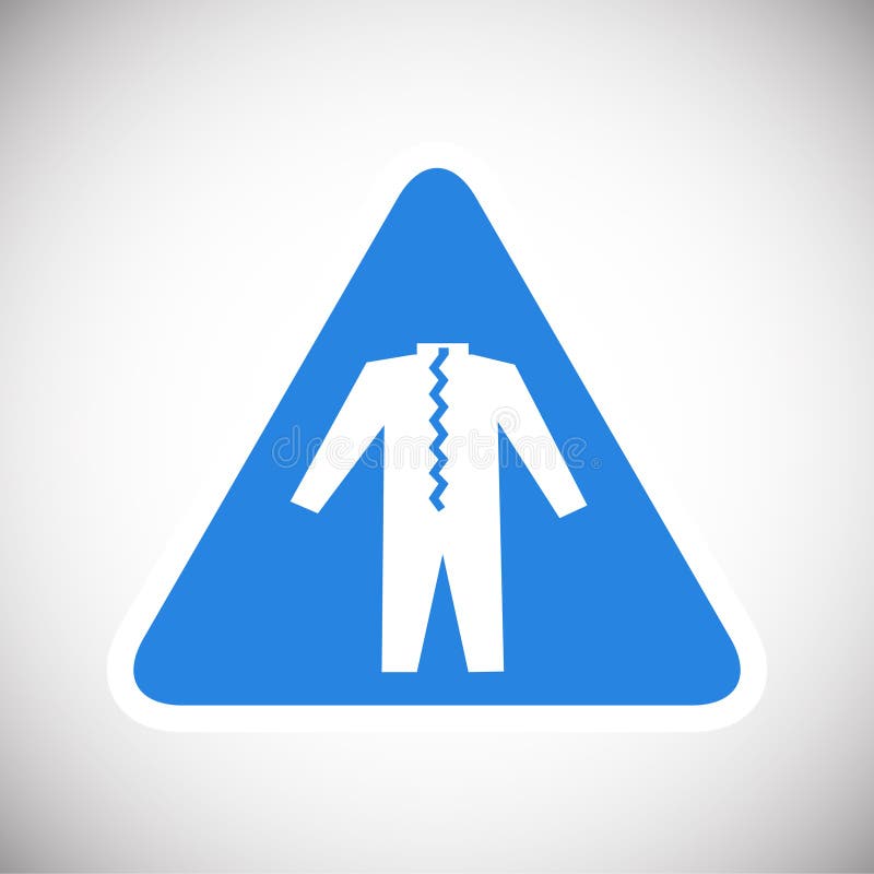 Safety Wear Sign on Blue Background Stock Vector - Illustration of ...