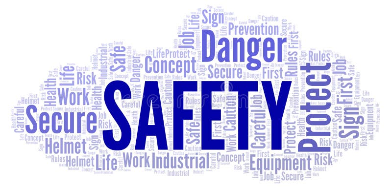 Safety word cloud. stock illustration. Illustration of life - 130281880