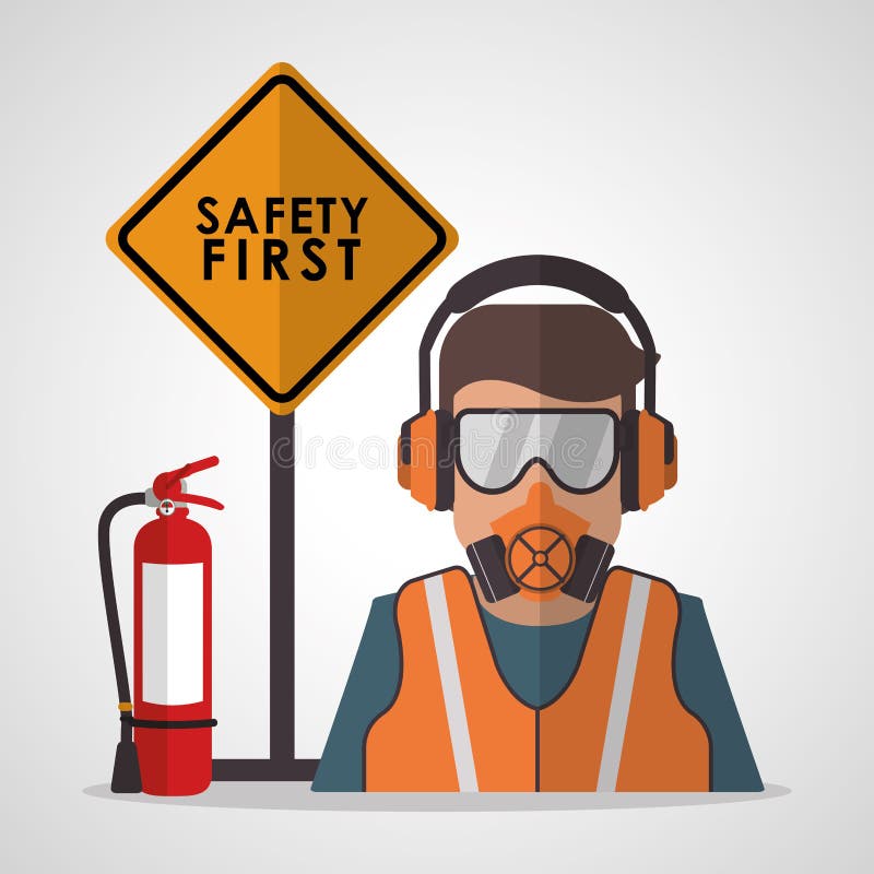 Safety at work icon design stock vector. Illustration of vector - 66544622