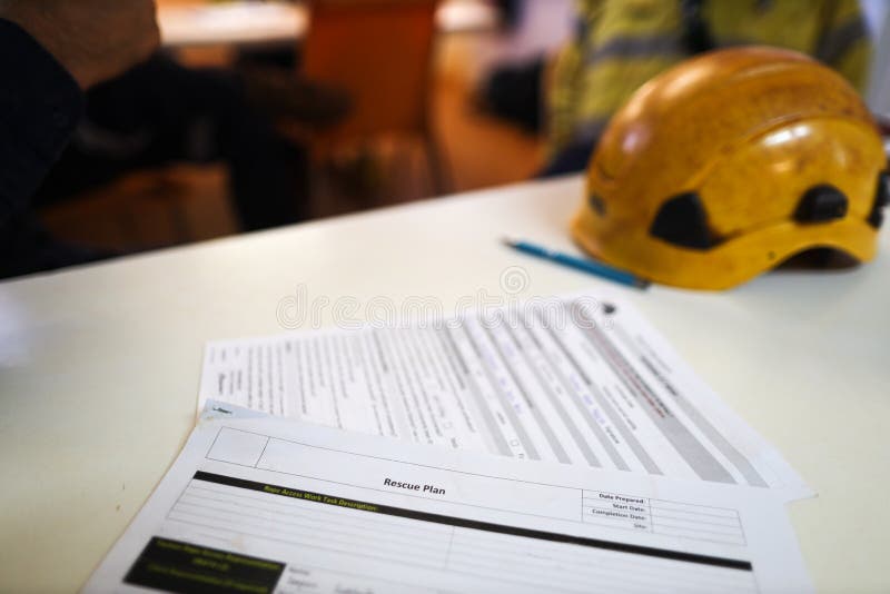 Safety Workplace Construction Rope Access Rescue Plan on the Table ... Safety Workplace Construction Rope Access Rescue Plan on the Table ...