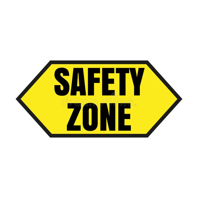 Safety zone symbol icon stock illustration. Illustration of white ...