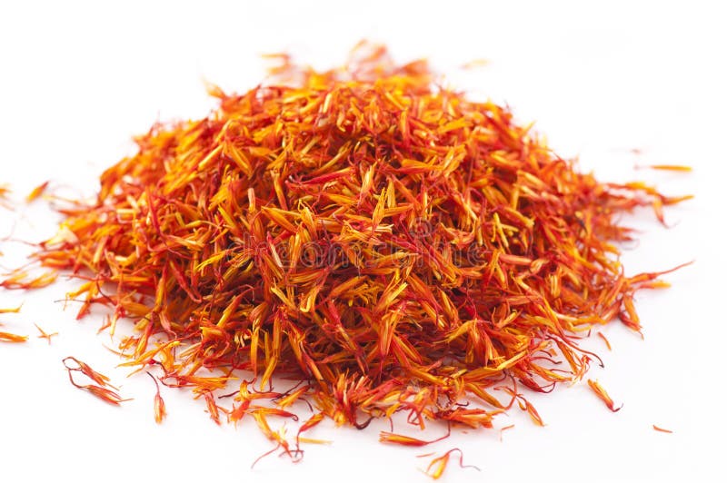 Saffloer stock afbeelding. Image of sinaasappel, rood - 9563511