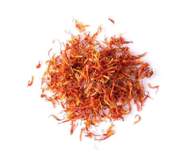 Safflower on White Background Stock Photo - Image of safflower, healthy ...