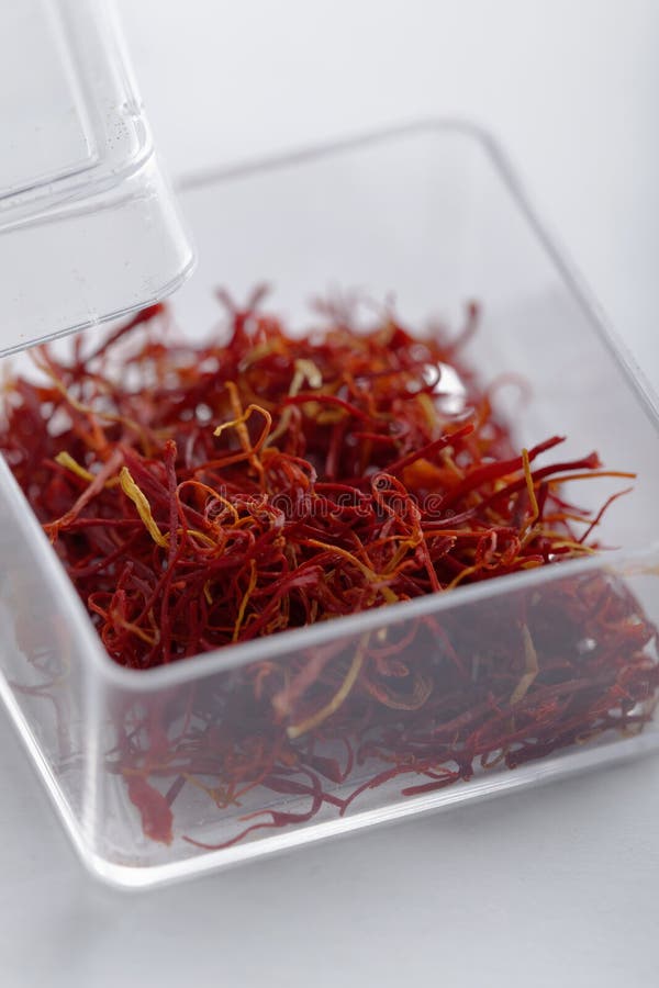 Saffron in a box stock photo. Image of cooking, food - 85579044