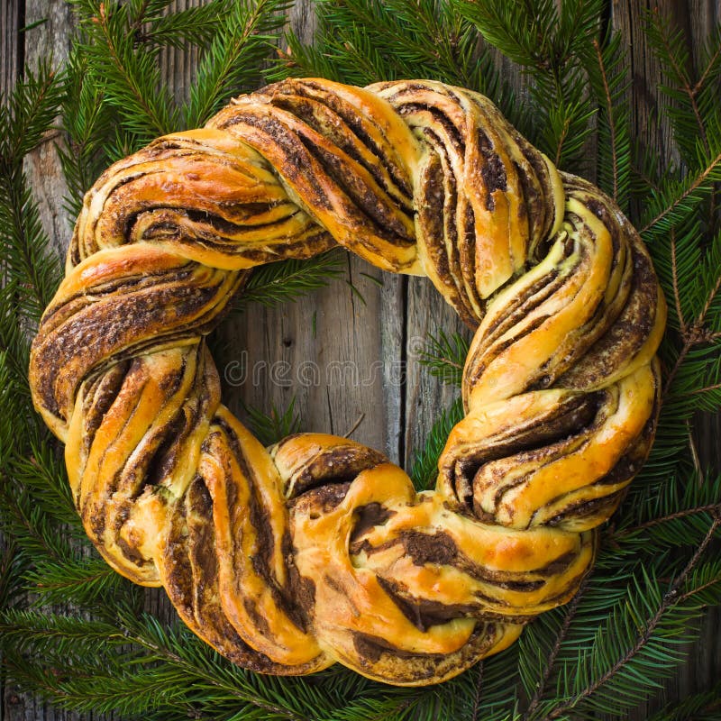 Bread Wreath, Artisan Shaped Rye Loaf Stock Photo - Image of crusty ...