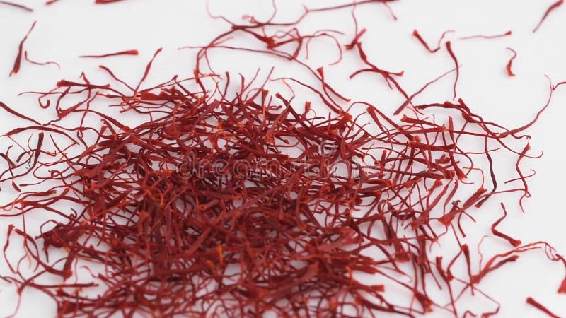Saffron Falling in a Plate in Slow Motion Stock Video - Video of flavor ...