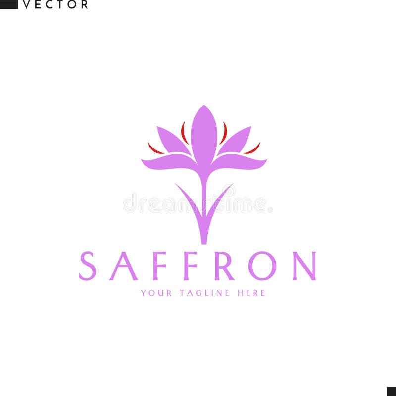 Saffron Logo Icon Vector Template Stock Vector - Illustration of flat ...