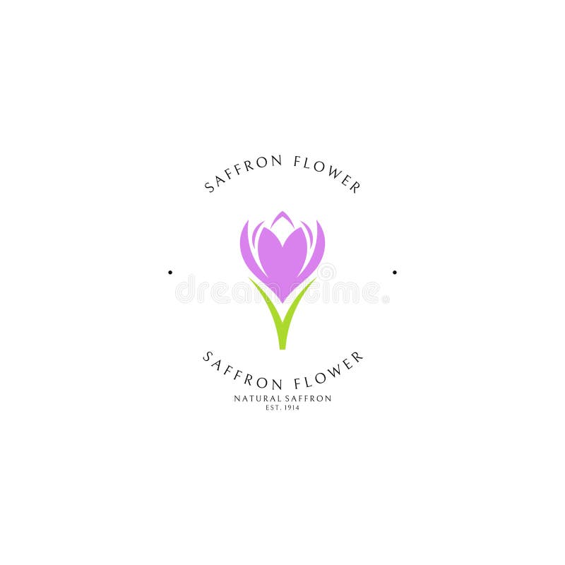Saffron Logo Icon Vector Template Stock Vector - Illustration of flat ...