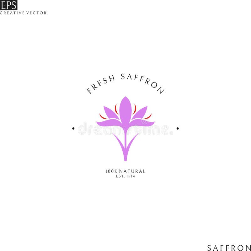 Saffron Logo Icon Vector Template Stock Vector - Illustration of flat ...
