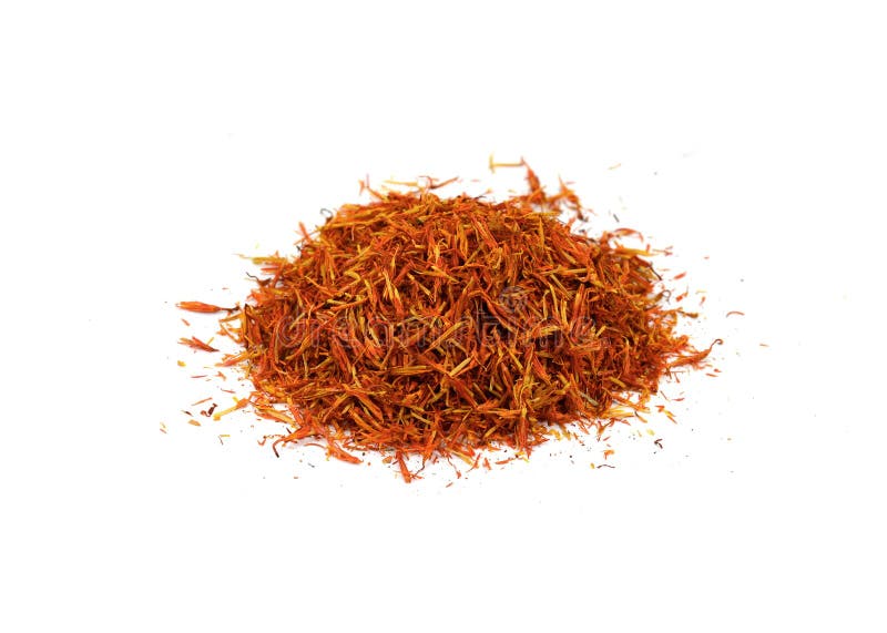 Saffron Pistil on White. Saffron Spice Threads Stock Image - Image of ...