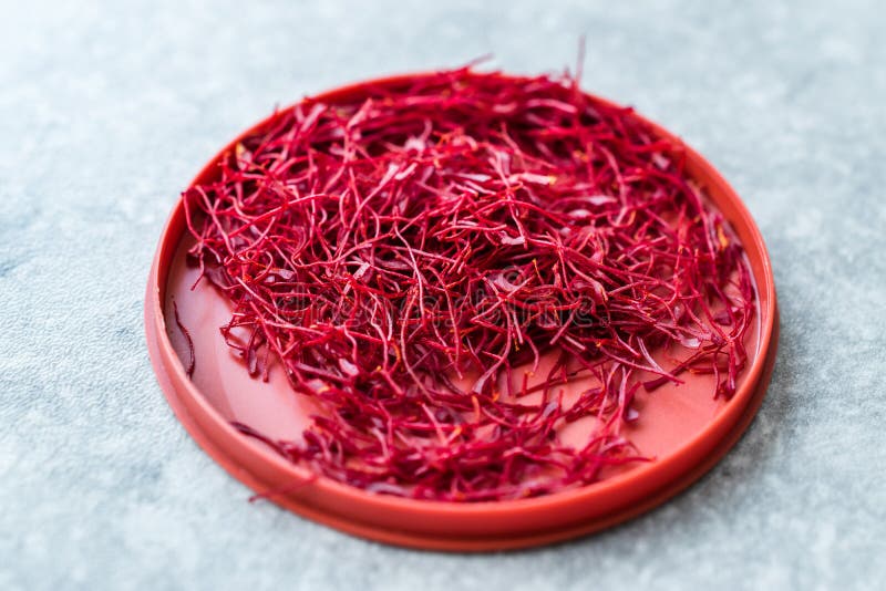 Saffron in Red Plastic Cup /Red Threads Kesar, Saffron, Crocus Sativus ...