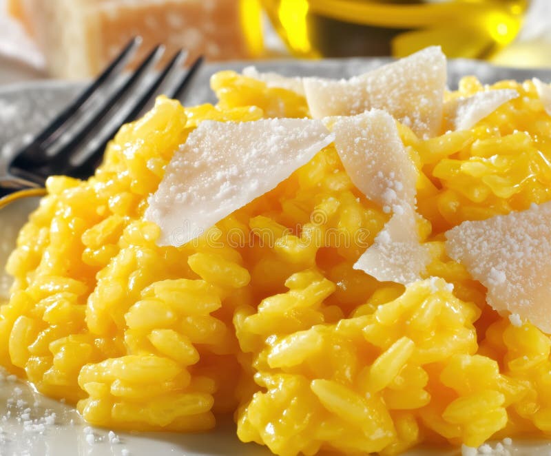 Golden Risotto with Parmesan Top Stock Illustration - Illustration of ...