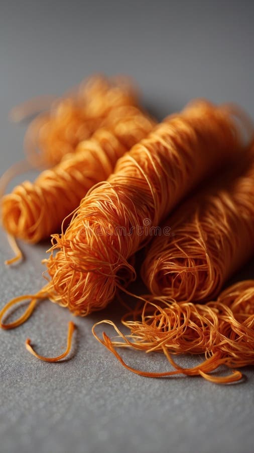Saffron Spice Threads Strands Top View Close Up. Stock Image - Image of ...