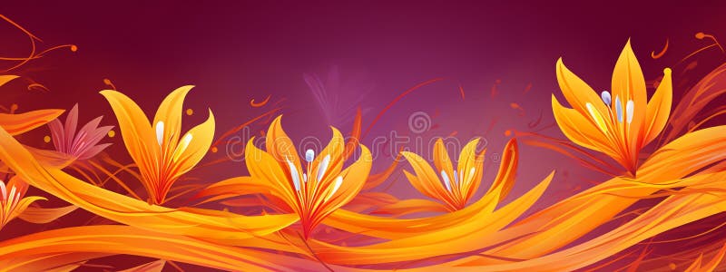 Saffron Threads Diwali Banner Stock Illustration - Illustration of ...