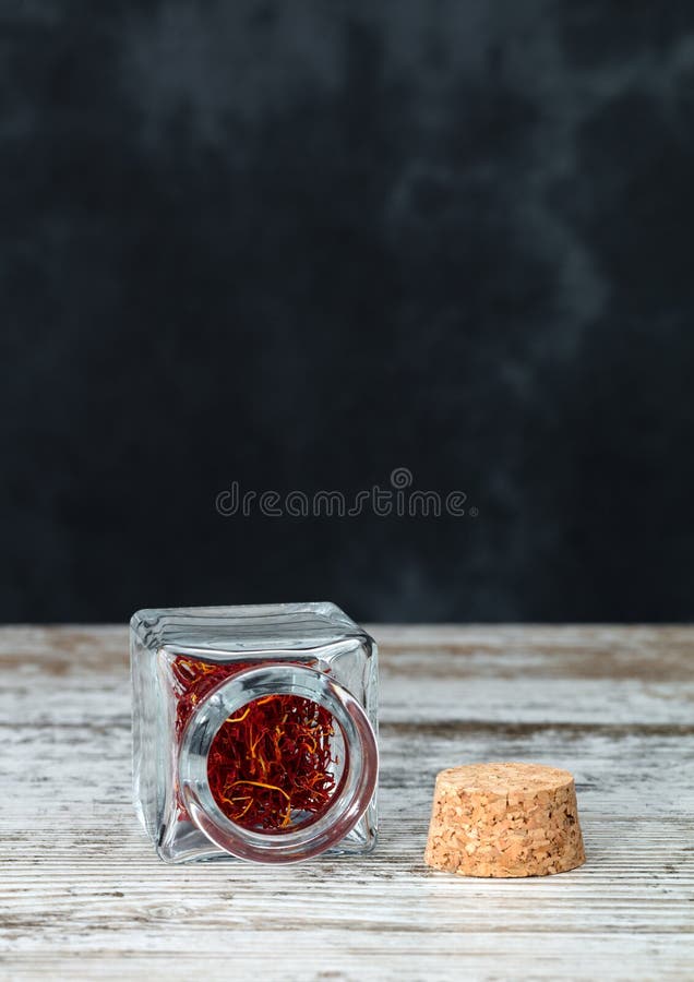 Saffron Threads in an Open Jar Stock Photo - Image of fresh, dried ...