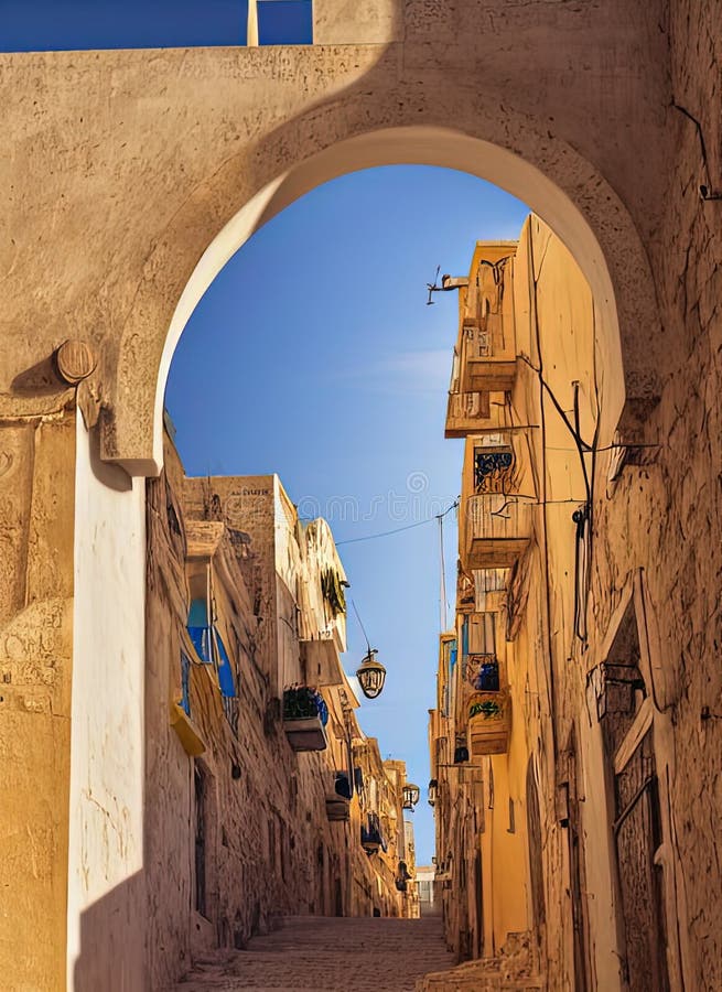 Safi, Safi, Malta. Generative AI. Stock Illustration - Illustration of ...