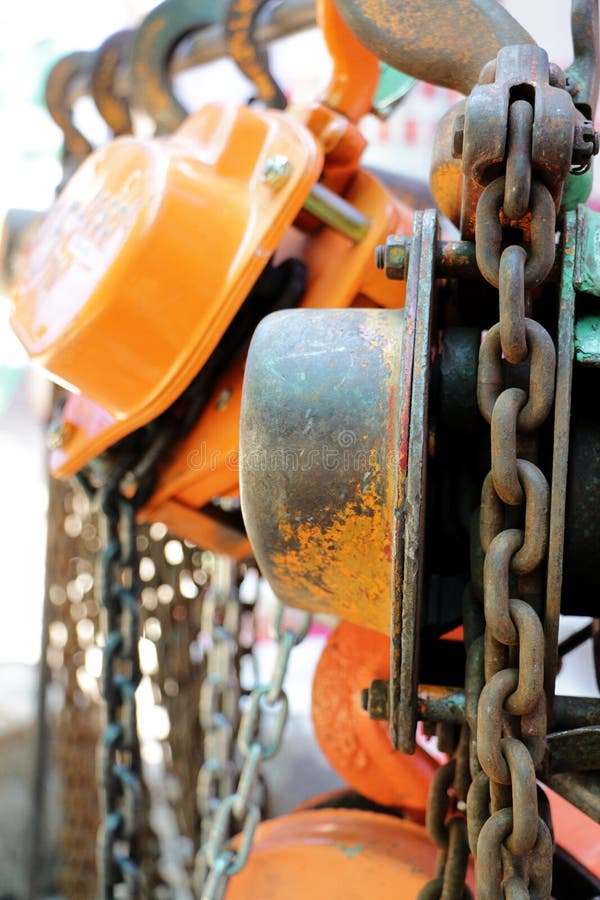 Safty chain lifters stock photo. Image of chains, facility - 37844872