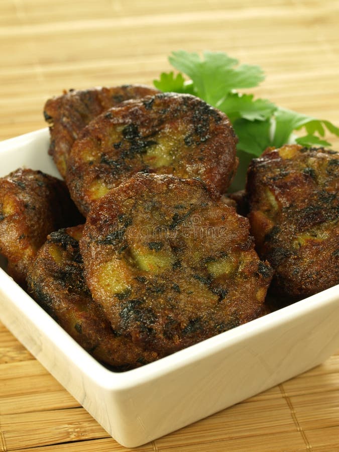 Sag aloo frittes stock photo. Image of indian, pastry - 26067162