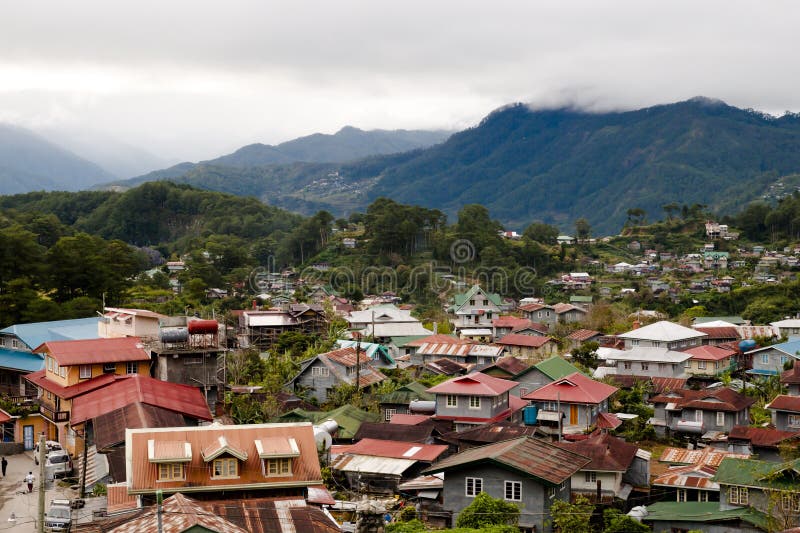 Sagada village skyline stock image. Image of scenics - 37721481