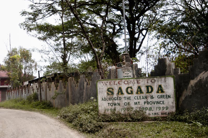 Sagada Sign - Philippines editorial stock photo. Image of nature - 90174038