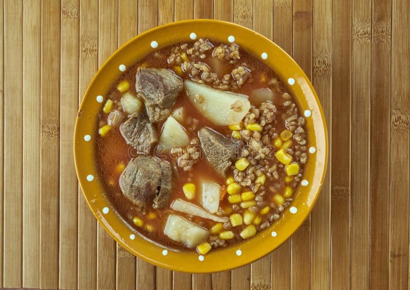 Sagamite imagen de archivo. Imagen de loza, cena, platos - 90657877