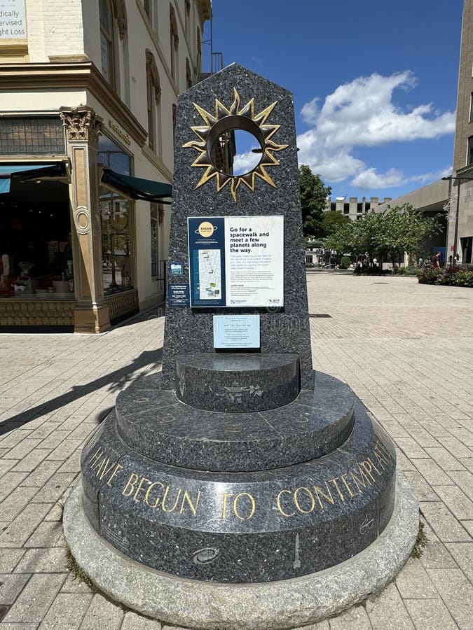Sagan Planet Walk at Ithaca Commons in Ithaca, New York Editorial ...