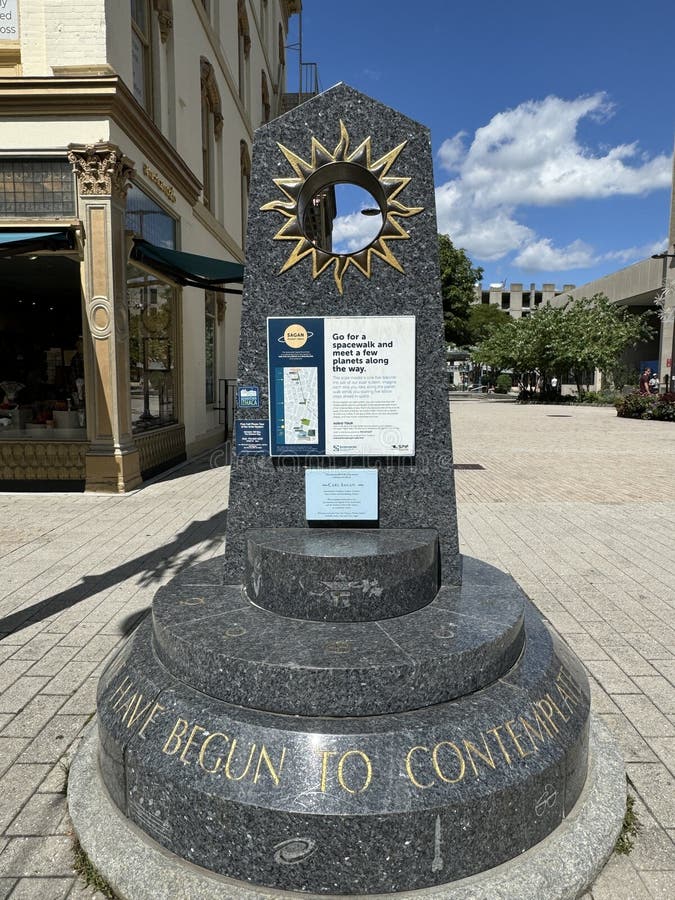 Sagan Planet Walk at Ithaca Commons in Ithaca, New York Editorial Stock ...