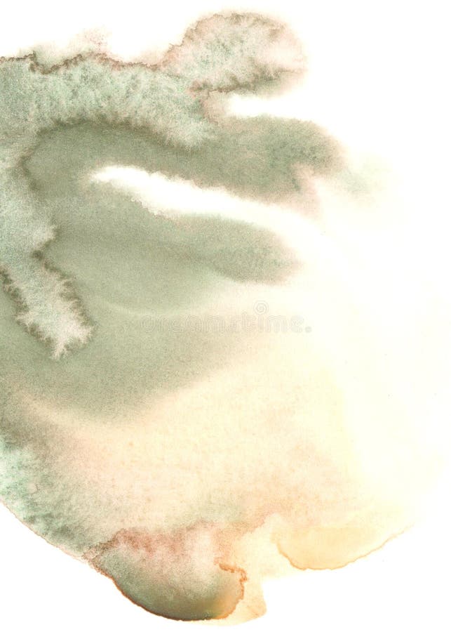 Sage Green and Brown Watercolor Stain, Vertical Background Stock Image ...
