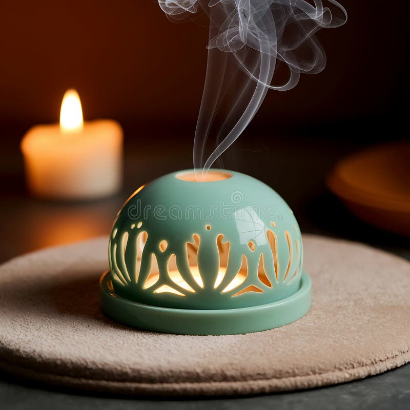 Sage Green Ceramic Essential Oil Diffuser with Decorative Patterns ...