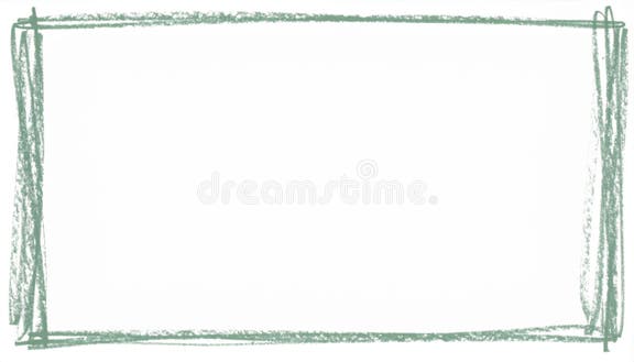 Sage Green Rectangular Frame on White Background Stock Illustration ...