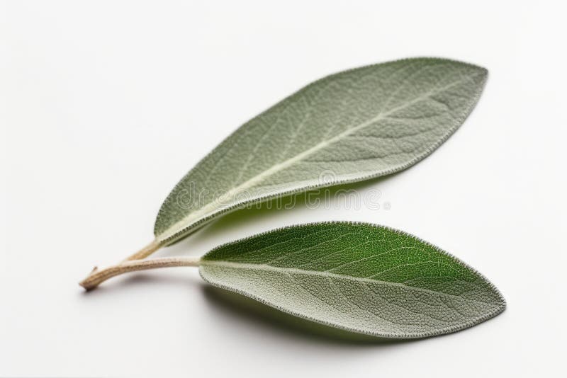 Sage Leaf on White Background. Generative AI Stock Illustration ...