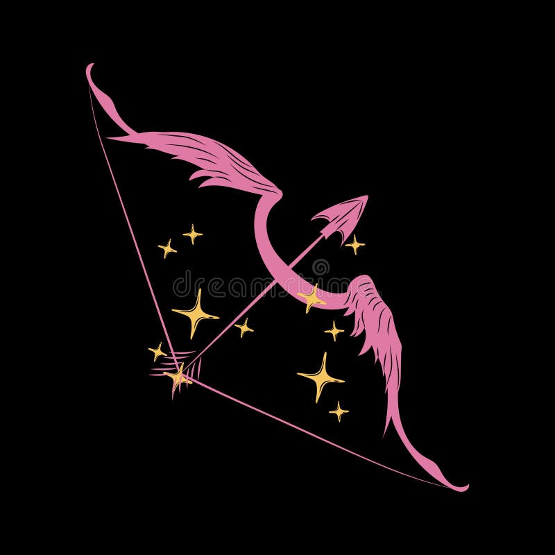 Sagittarius Archer Zodiac Sign and Magic Astrological Symbol Stock ...