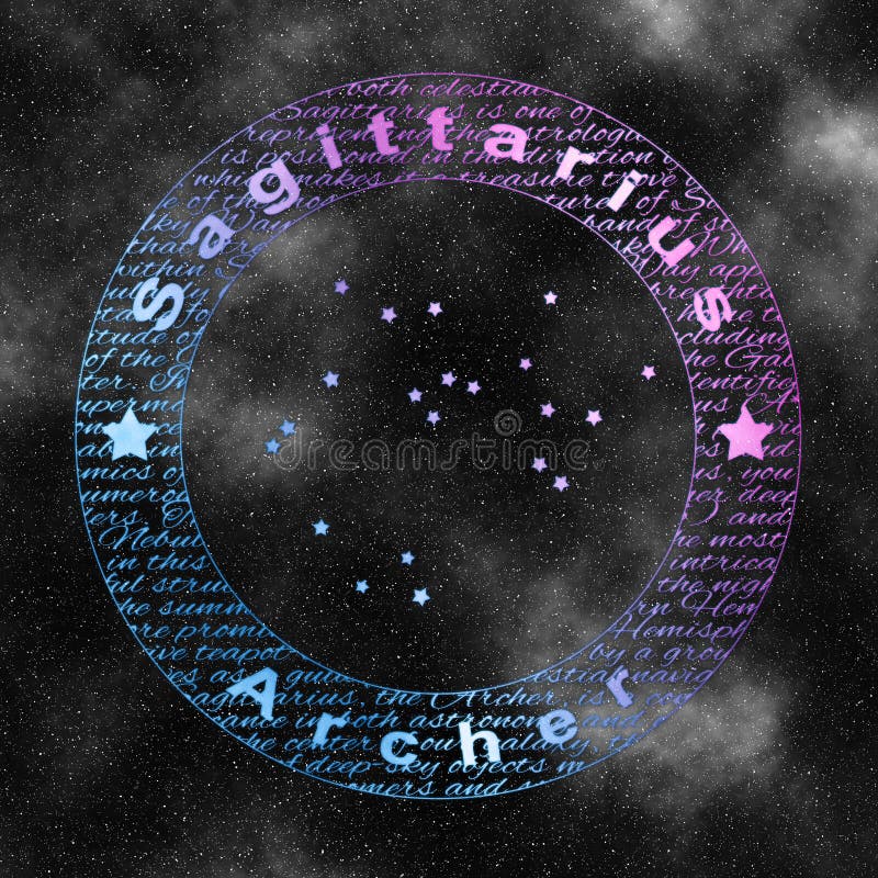Sagittarius Constellation, Archer Constellation Stock Illustration ...