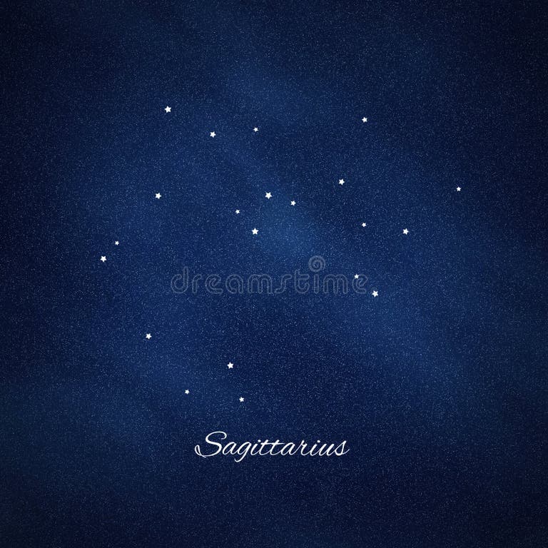 Sagittarius Constellation, Cluster of Stars, Archer Constellation Stock ...