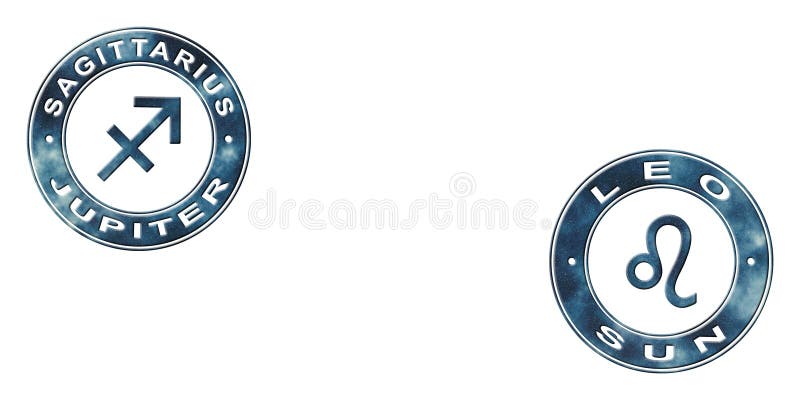 Sagittarius and Leo Compatibility Stock Illustration - Illustration of ...