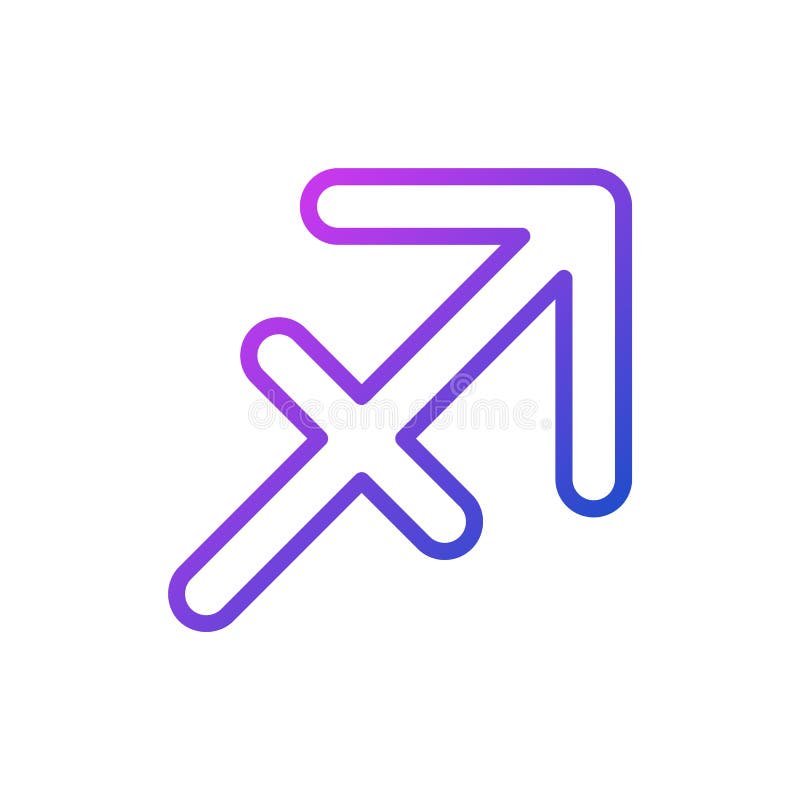 Sagittarius Pixel Perfect Gradient Linear Vector Icon Stock Vector ... Sagittarius Pixel Perfect Gradient Linear Vector Icon Stock Vector ...