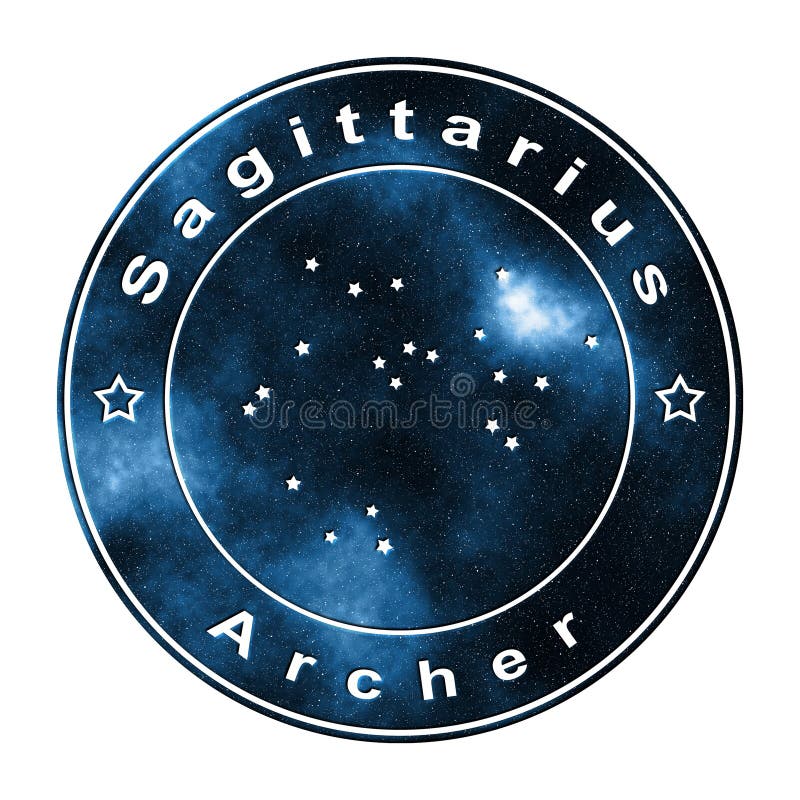Sagittarius Star Constellation, Archer Constellation Stock Illustration ...