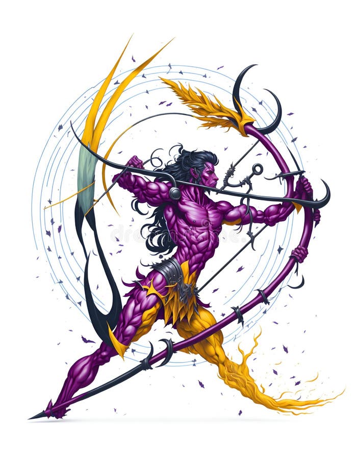 Sagittarius Zodiac Sign. Archer Horoscope Sign Stock Illustration ...